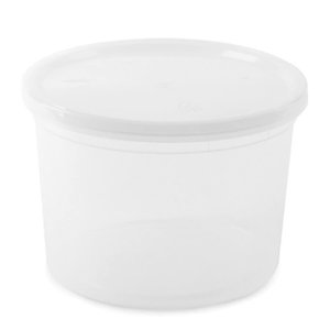Nicole Fantini Heavy-Duty Deli Containers with Lids | Disposable Airtight Food Storage Cups | Clear Kitchen Organizing Leak Proof, BPA-free 64 oz | Set of 20