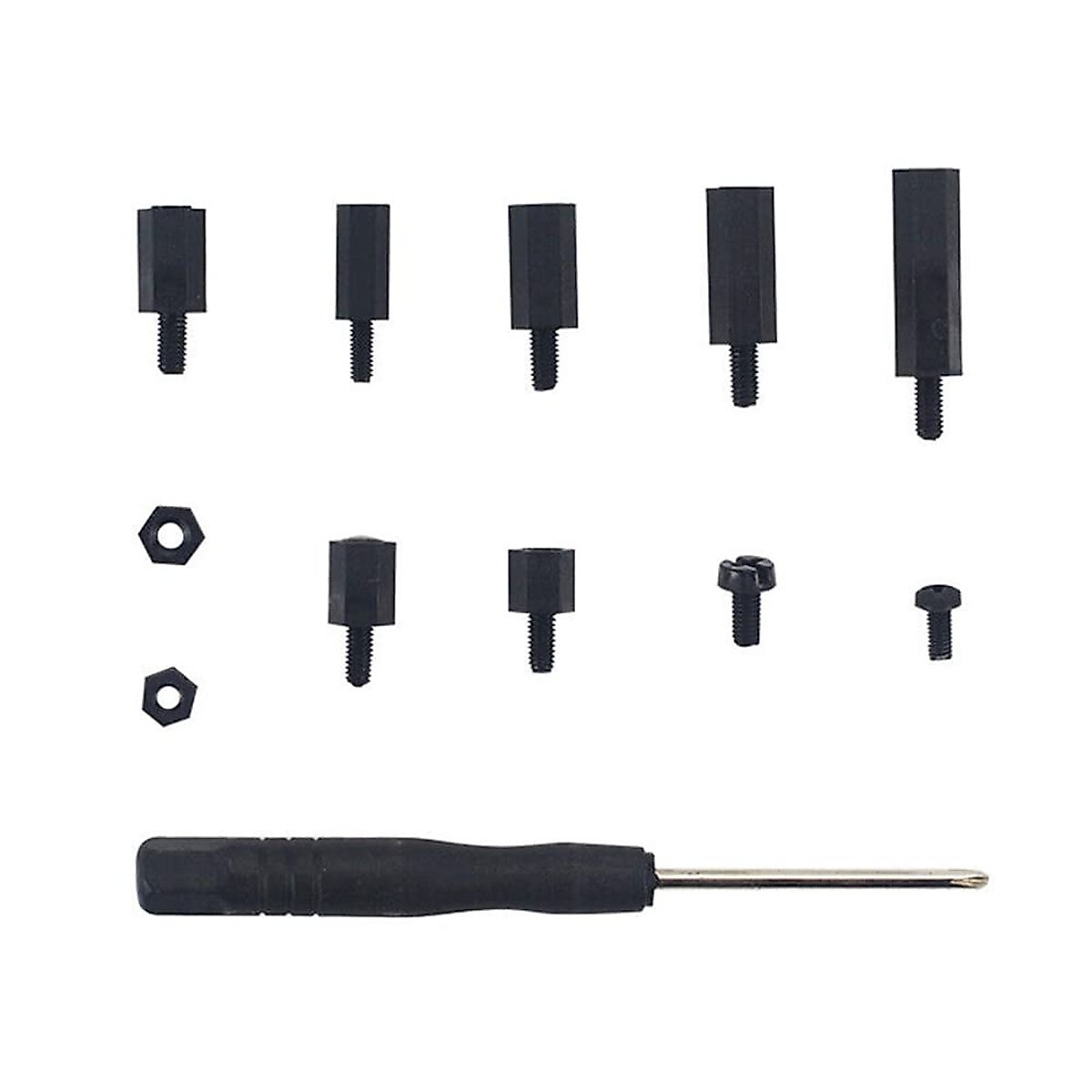 TECKEEN Wear-Resistant M3 M2.5 Screws Screw Hex Bolt Nut for Raspberry Pi 4 Model B 4/3B+