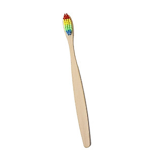 Magik 10-20Pcs Bamboo Toothbrush 100% Natural Organic Medium Bristle BPA-Free Bristles (10 Pack, Rainbow)