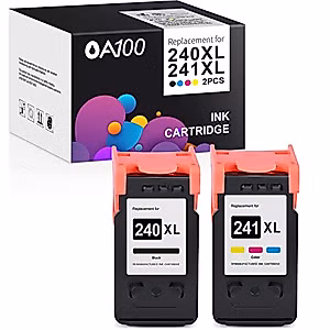 OA100 240XL 241XL Remanufactured Ink Cartridges Replacement for Canon 240 XL 241 XL PG-240XL CL-241XL for PIXMA MG3620 TS5120 MX532 MG3520 MX472 MX432 (Black Tri-Color, 2-Pack)