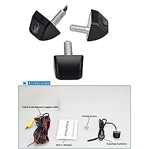 Night Vision 170 Degree Car Rear View/Reversing/Reverse Camera Universal Color CMOS Imaging Chip Backup Parking HD Front View Camera Version B Silver