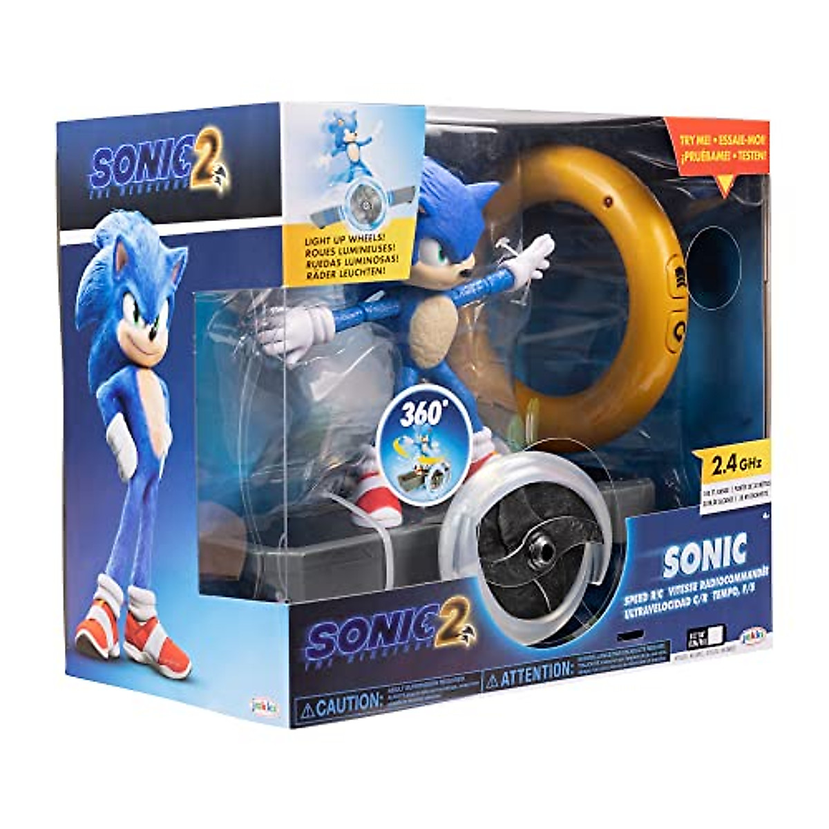 Sonic the Hedgehog Sonic 2 Movie - Sonic Speed RC Vehicle, Blue/ Grey