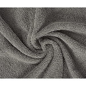 American Soft Linen Chaise Lounge Covers with Pocket, 100% Cotton Pool Chair Lounge Towel, 86"x30" Oversized Beach and Pool Lounge Chair Towel, Gray