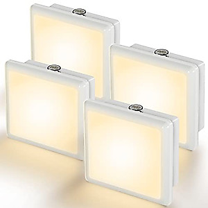 JandCase Night Lights Plug into Wall[4 Pack],Plug in Night Light with Auto Light Sensor,3000K Warm White,Bathroom NightLight for Adults,Hallway,Kitchen
