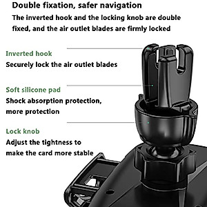 Car Cell Phone Holder Mount, Car Vent Phone Mount [Upgrade Doesn't Slip & Drop] Air Vent Phone Holder for Car Hands Free Easy Clamp Cradle in Vehicle Fit for Smartphone-Phone Holder for Car Dashboard