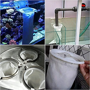 6 Pack Filter Socks 7 Inch Ring by 32 Inch Long 50 Micron Filter Bag, Felt Filter Socks for Aquarium, Industry, Chemical, Water Liquid Filter Bags