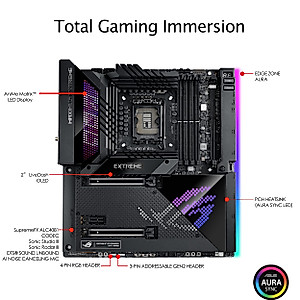 ASUS ROG Maximus Z690 Extreme(WiFi 6E)LGA 1700(Intel 12th Gen)EATX gaming motherboard(PCIe5.0,DDR5,24+1 power stages,5x M.2,PCIe 5.0 M.2,10Gb&2.5GbLAN,2xThunderbolt 4,PCIe 5.0 Hyper M.2 card bundled)