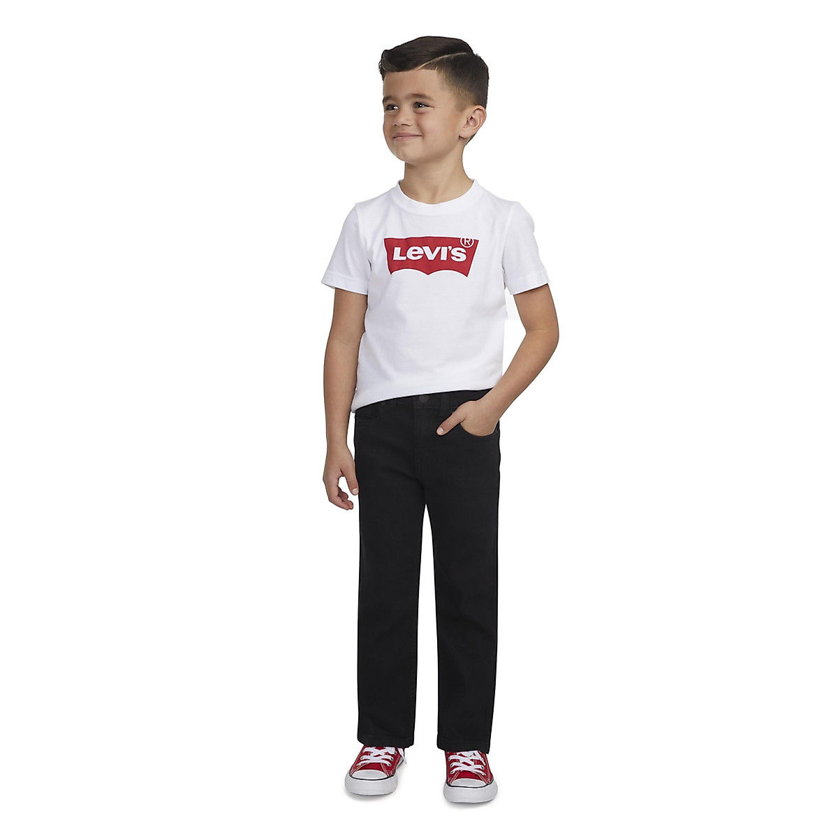 Levi's Boys' 517 Bootcut Fit Jeans, Black, 20