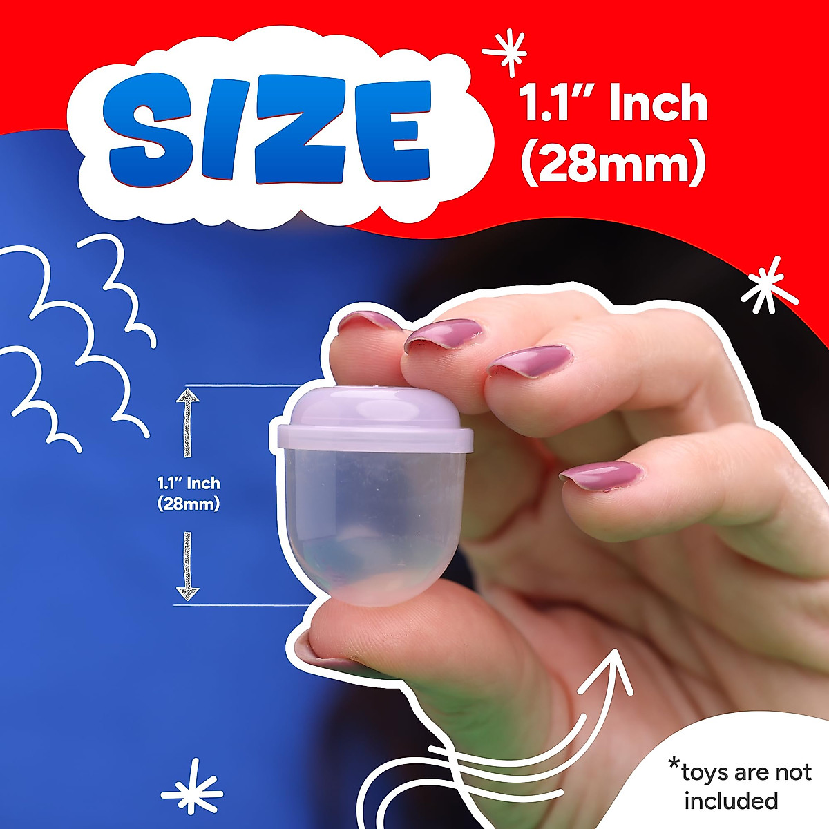 Capsule Vending Machine Translucent Acorn Capsules Empty 2000 pcs 1.1 inch - Gumball Machine Capsules Bulk Party Favors Containers - Easter Basket Stuffers Gifts Pinata Stuffers DIY Craft Supplies