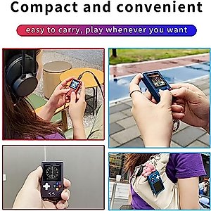 RG Nano Retro Handheld Game Console , Aluminum Alloy CNC Support Clock , Music Player Function 1.54 Inch IPS Screen 64G TF Card 5405 Game (Anbernic Rg Nano Red)