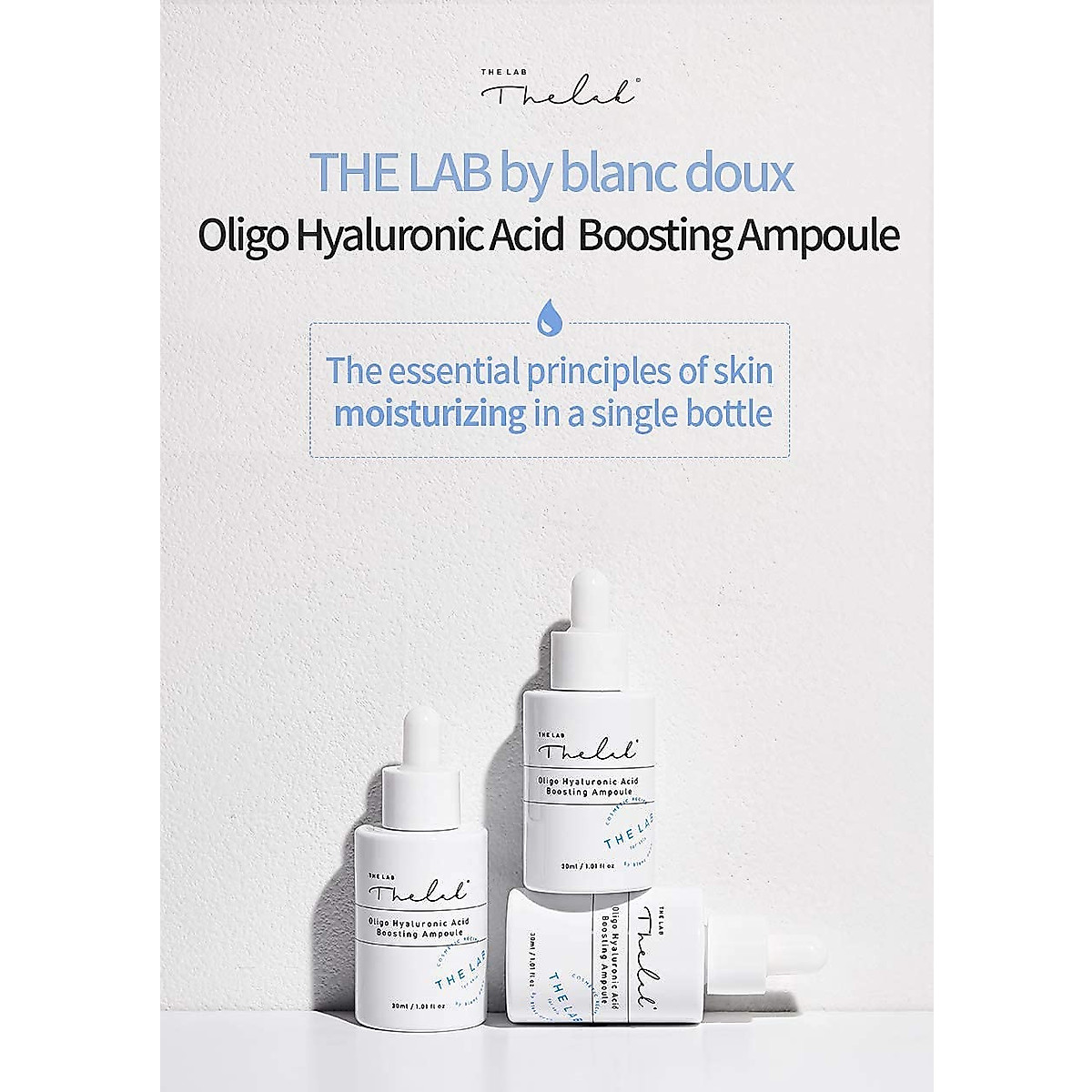 Blanc Doux Oligo Hyaluronic Acid Calming Cream 1.69 fl. oz. - VEGAN Certified + Oligo Hyaluronic Acid Deep Hydrating Essence Ampoule Serum 1.01 fl. oz. VEGAN Certified Deeply Hydrating Moisturizer