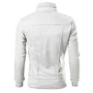 KINGOLDON Cardigan Coat Fashion Jacket Mens Slim Designed Lapel Sweatshirt
