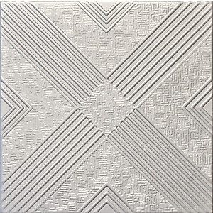 R34 Silver 20x20 Amazing Styrofoam Tin Look Ceiling Tiles Easy to Glue Up On Any Type of Surface