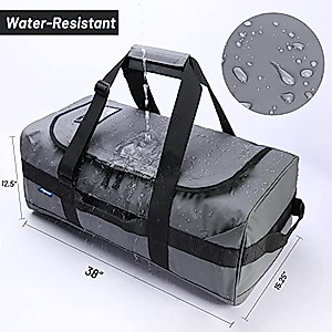 Nepest 60L Large Gym Duffle Bag for Men Travel Weekender Duffel Backpack Bags with Detachable Back Pack Straps for Traveling Overnight Camping Climb Sports, Heavy Duty and Water Resistant (Gray)
