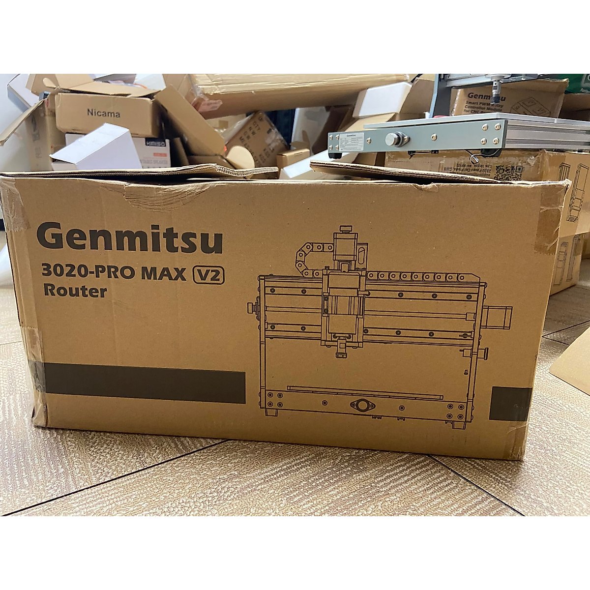 Genmitsu 3020-PRO MAX CNC Router Machine for Metal Carving and more, GRBL Offline Controller, with Limit Switches & Emergency-Stop, XYZ Effective Working Area 300 x 200 x 72mm (11.8 x 7.9 x 2.8inch)