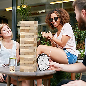 ropoda Giant Tumble Tower, 54pcs Giant Outdoor Games with Dice & Rules Sheet, Giant Lawn Games 1.8 Feet Tall, Grows to Over 4 Feet, Giant Tumble Timber for Adults and Family, Outdoor and Indoor Fun