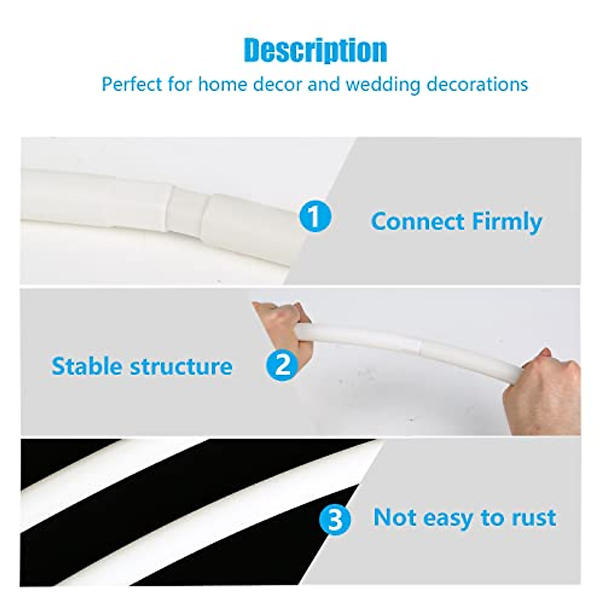 YYQQ Round Balloon Arch Kit, Balloon Circle Frame Kit, Balloon Arch Garland Kit for Holder Wedding, Christening, Decoration, Large Photo Background, Birthday, Party Decor (180cm)