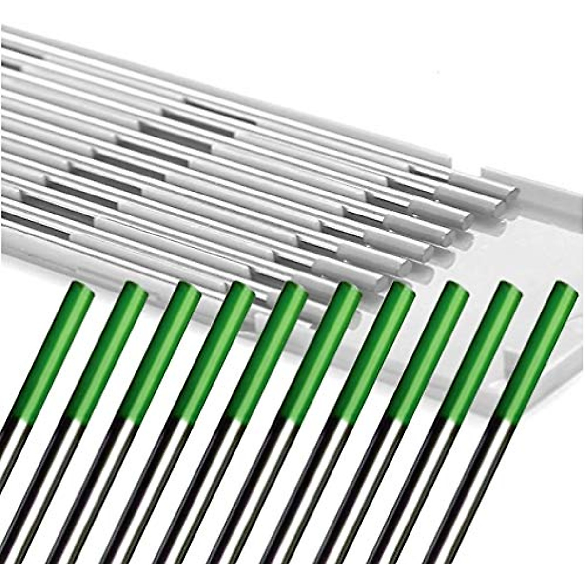WeldingCity 10-pk Premium TIG Welding Tungsten Electrode Rod Pure (Green, EW-P) 3/32" x 7" | 10-pcs