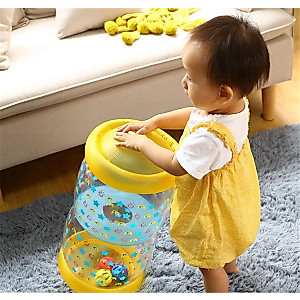 QINGBAO Baby Crawling Toy Fitness Toys Exercise Your Baby's Hearing and Touch Exercise Your Baby's Muscles and Coordination (Yellow)