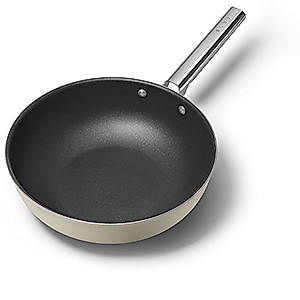 Smeg Cookware Cream 12-Inch Wok