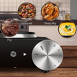CUSIMAX Electric Hot Plate for Cooking Portable Single Burner 1500W Cast Iron hot plates Heat-up in Seconds Adjustable Temperature Control Stainless Steel Non-Slip Rubber Feet Upgraded Version B101
