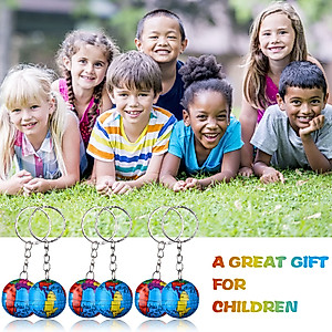 1" Globe Keychains Earth Globe Key Chains,50 Pcs Mini Backpack Hook for Travelers,Ball Keyring Pendant for Bag&Belt Loop Accessory,Back to School Item,Arts and Crafts,Educational Tool,Party Favors