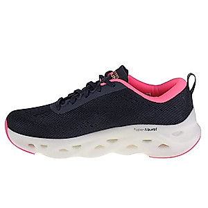 Skechers Women's GO Run Glide Step Hyper Sneaker, Navy, 9