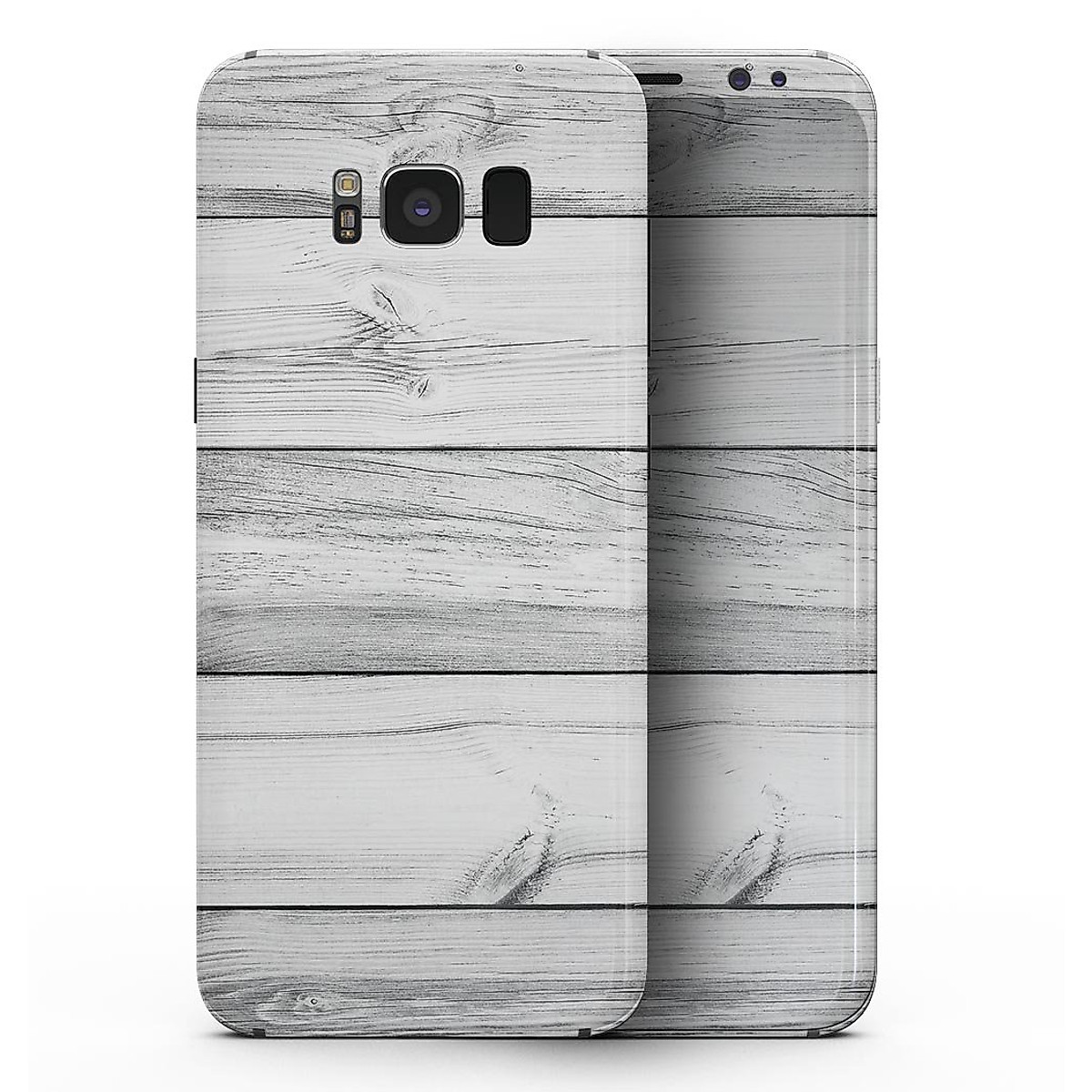 Design Skinz Design Skinz White & Gray Wood Planks Full-Body Wrap Decal Skin-Kit for The Galaxy S7 Edge