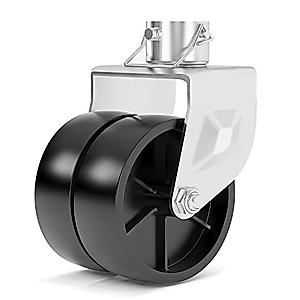 Trailer Jack Wheel Replacement 2000 lbs, 6" Trailer Jack Foot Wheel, Dual Wheel Swivel Trailer Tongue Jack Wheel for Trailer Jack with Pin for Boat Trailer Camper Rv