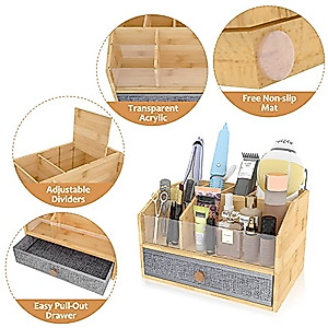 Hair Tool Organizer, Hair Dryer Holder, Bathroom Countertop Blow Dryer Holder, Vanity Caddy Storage Stand for Accessories, Makeup, Toiletries