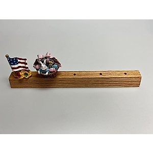 Crazy Chef Toppers Decorative Paper Towel Holder - Interchangeable Holiday Kitchen Decor - 6 Hand Painted Seasonal Decor Tops, Wooden Paper Towel Holder Stand, and Top Holder