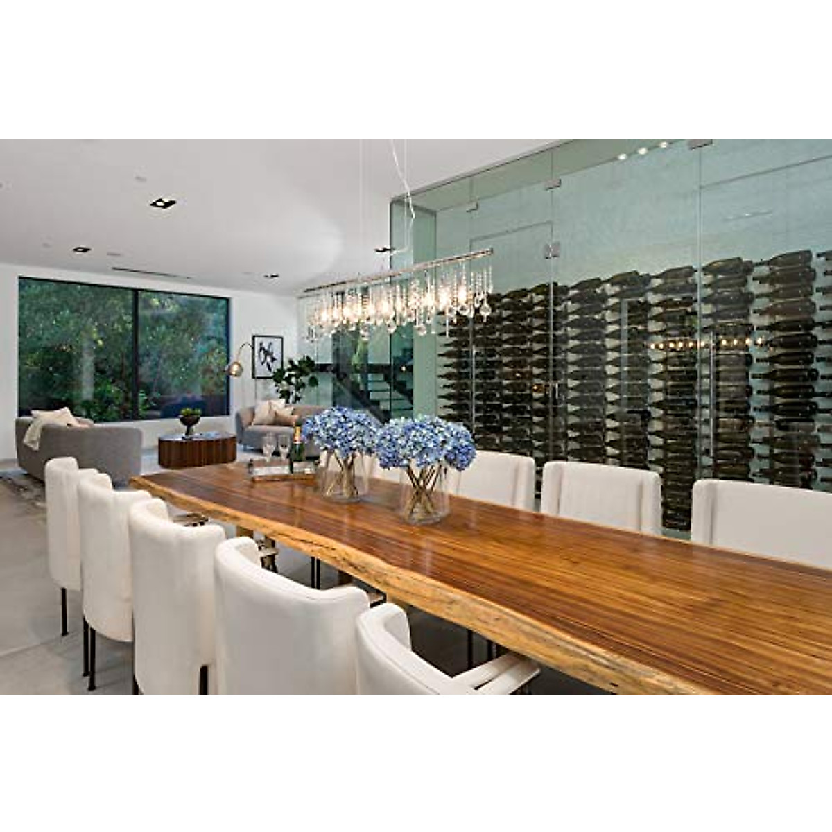 VintageView W Series Wine Rack 3 - Single Depth, Metal Wall Mounted Wine Rack - Modern, Easy Access Wine Storage - Space Saving Wine Rack with 9 Bottle Storage Capacity - (Brushed Nickel)