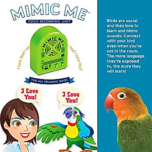 Prevue Hendryx 62900 Mimic Me Voice-Recording Unit for Birds Green Small