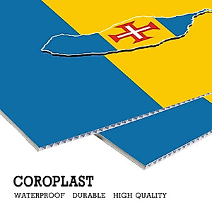 Autravelco I Love My Country Madeira Yard Signs with Stakes Party Supplies Décor for Rent 12x18 Inch Personalized Yard Lawn Sign Country Flag Patriotic Metal Lawn Sign for Real Estate House