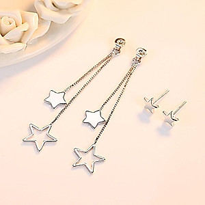 Sterling Silver Star Earrings For Women
