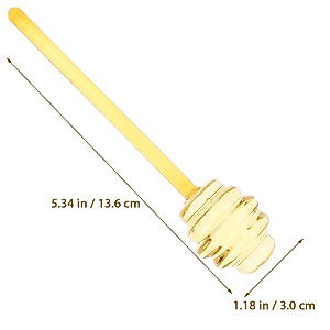 Kichvoe Honey Dipper Glass Honey Stick Honey Spoon Dipper Stick Honey Jam Syrup Stirring Wand Honey Server Spoon for Honey Pot Jar Containers Honey Dispenser