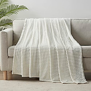 Nestl Soft King Size Blanket – Cozy Bed Blankets King Size, Warm King Blanket, Lightweight King Size Blankets for Bed, Cut Plush Fleece Blanket King Size, White King Size Fuzzy Blanket 108 x 90 Inches