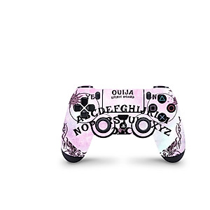 ZOOMHITSKINS Compatible with PS4 Controller Skin, Ouija Mystery Pink White Letters, Durable, Vinyl, Made in The USA