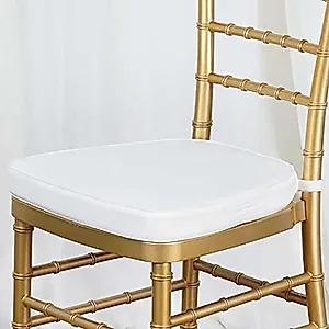 Tableclothsfactory 50PCS Ivory Chiavari Chair Cushion for Wood Resin Chiavari Chairs Party Event Decoration - 2" Thick