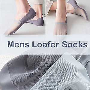 RainFlowwer No Show Socks 6 Pairs for men and women, Invisible Ice Silk Breathable Socks, Thin Low Cut Non Slip Socks for Flats Boat Sneaker