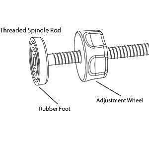 4 Pack 8MM Baby Gate Threaded Spindle Rod, Replacement Hardware Parts Kit for Pet & Dog Pressure Mounted Safety Gates - Extra Long Wall Mounting Accessories Screws Rods Adapter Bolts Black