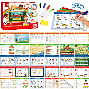 Uranus&No.1 Preschool Learning Activities Handwriting Practice Book for Kids, Toddlers Educational Montessori Toys Learn to Write Tracing Number Letters Workbook for 3 4 5 6 Years Old Kindergarte