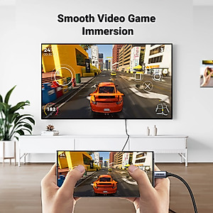 UGREEN USB C to HDMI Cable (4K@60Hz) 6.6FT, Type C to HDMI Adapter Thunderbolt 4/3 to HDMI for Home Office Compatible with iPhone 16 Pro Max Plus, MacBook Pro Air iPad Pro, XPS, Galaxy S24 Steam Deck