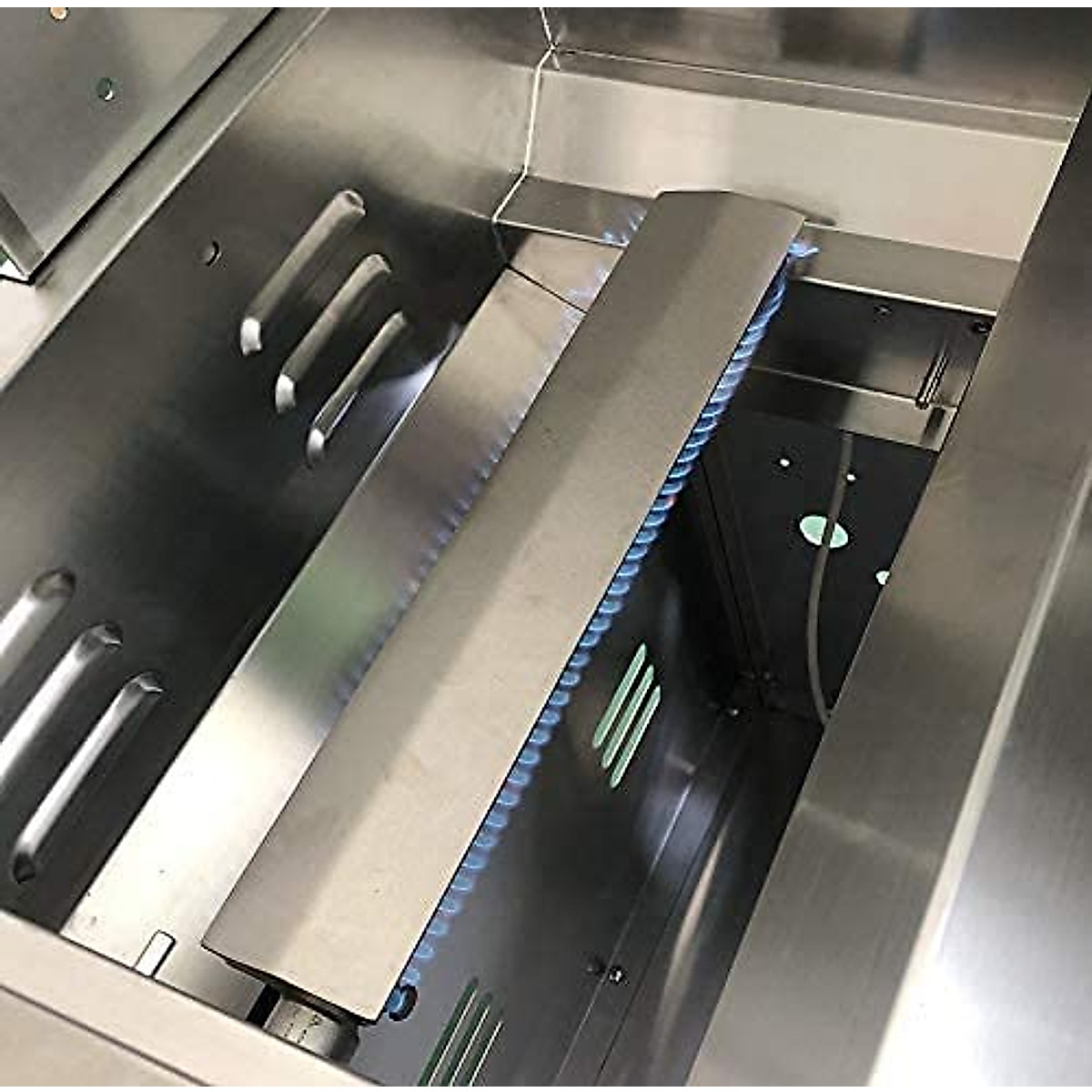 GRILLJOB 5PC Cast Stainless Steel 304 BBQ Grill Burners & 5 Lock Pins Upgraded BBQ Replacement Parts for Gas Grills from Bull, Cal Flame Aussie Jenn AIR Steele BroilChef