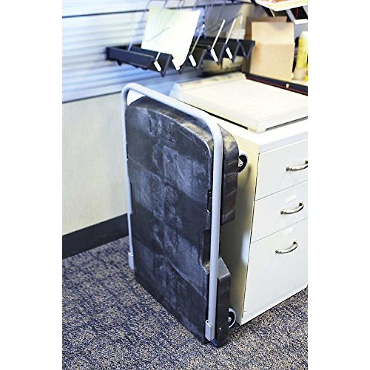 Rubbermaid Commercial Products Convertible Folding Utility Dolly/Cart/Platform Truck with wheels, 250 lbs Capacity, for Moving/Warehouse/Office (FG430000BLA)