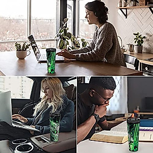 CONPELSON 12OZ Coffee Mug Invader Anime Zim Double-Layer Insulated Tumbler Cup With Lid Novelty Water Bottle for Home Office Travel