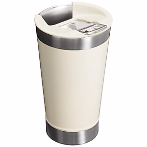 Stanley Stay-Chill Beer Pint 16 oz | Wide Mouth Lid | Built-In Bottle Opener | Beer Tumbler Cup | Insulated Stainless Steel Pint Glass | BPA-Free | Cream Gloss