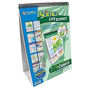 NewPath Learning 10 Piece Mastering Middle School Life Science Curriculum Mastery Flip Chart Set, Grade 5-9 Multi, 12 L X 18 W in