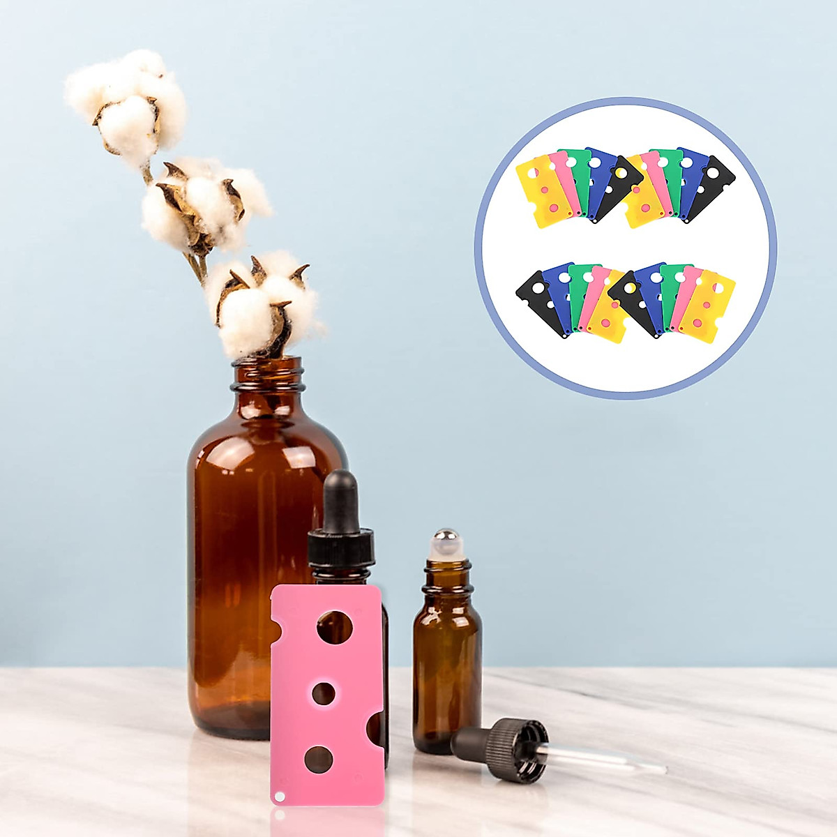 Lurrose 20pcs Essential Oil Roller Bottle Opener Perfume Bottle Opener Tool Cap Remover Tool for Roller Balls Caps on Bottles