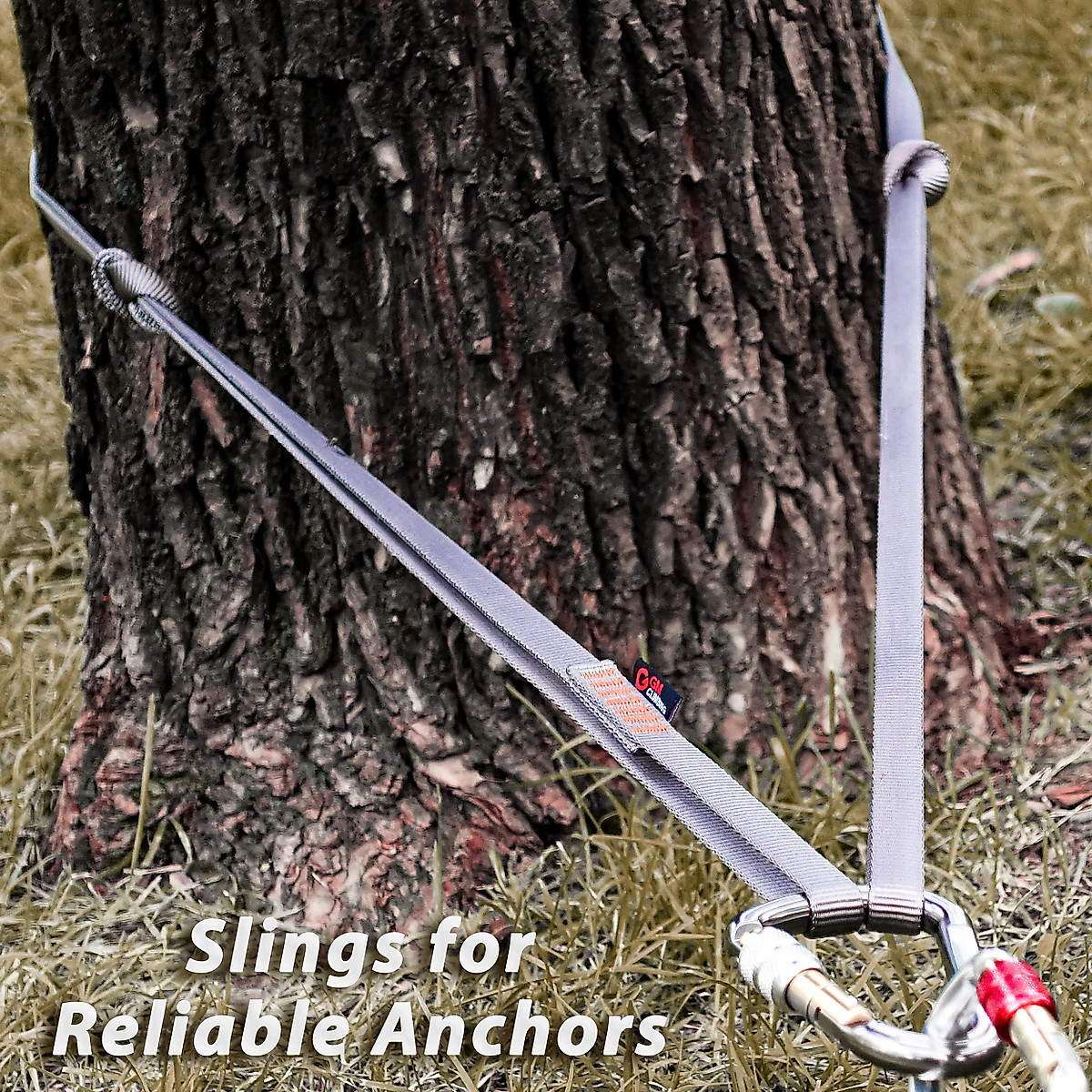 GM CLIMBING One Unit 16mm Nylon Sling Runner 30cm / 12inch (Gray)